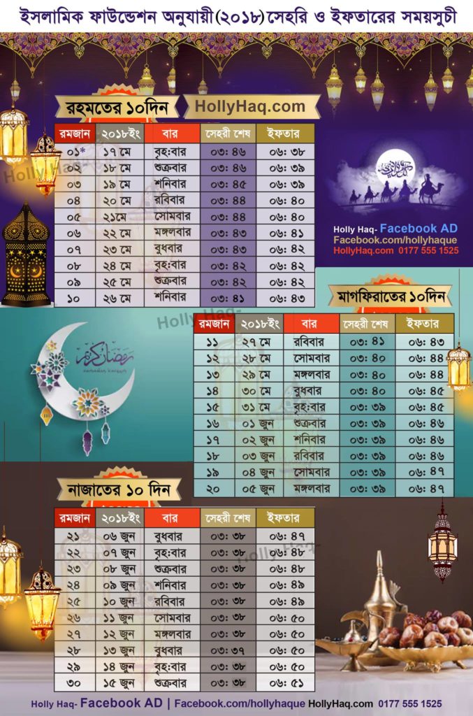 Iftar Ramadan Bangladesh time 2021 – Haq Online Shop